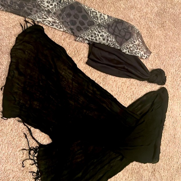 Accessories | Three Black Scarves | Poshmark